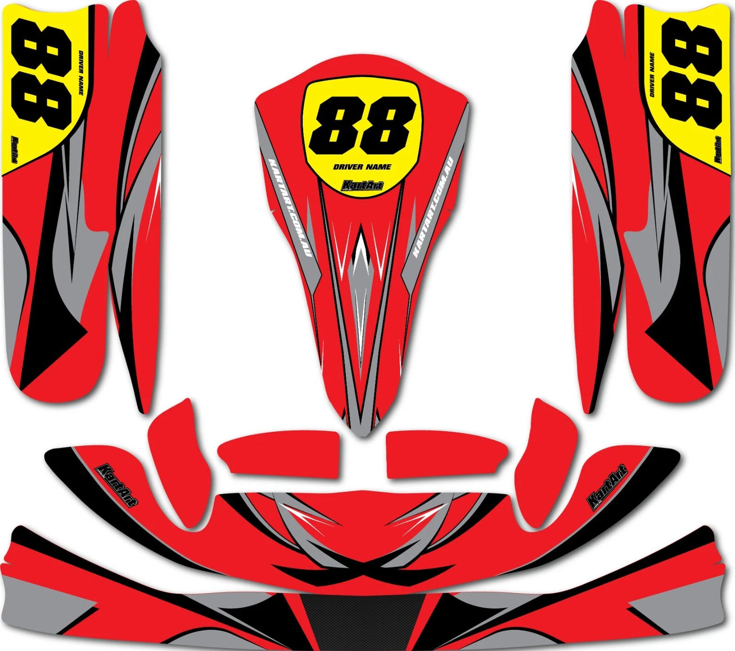 OTK M4 Custom Jungle Style Kart Art Stickers & Decals – Exclusive Motors