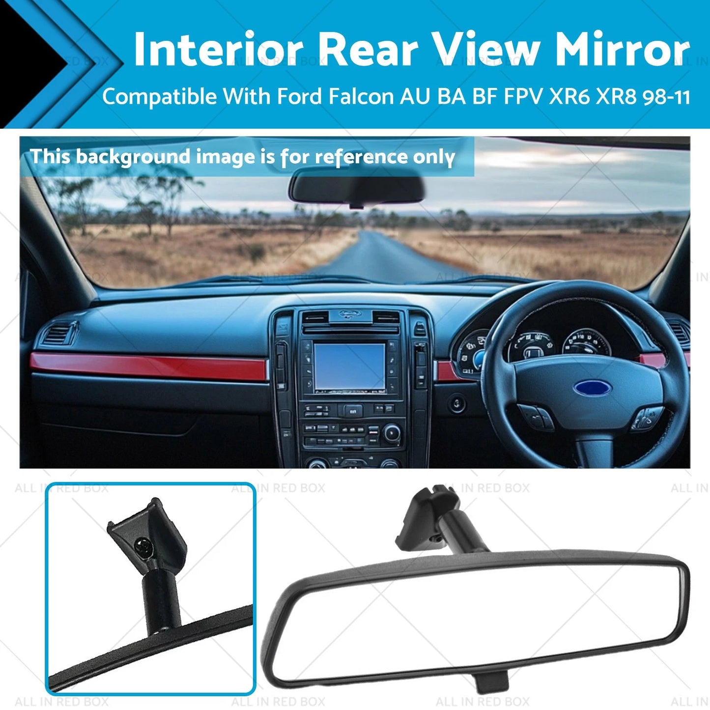 Rear View Mirror for Ford Falcon AU BA BF XR6 XR8 FPV (1998-2011 ...