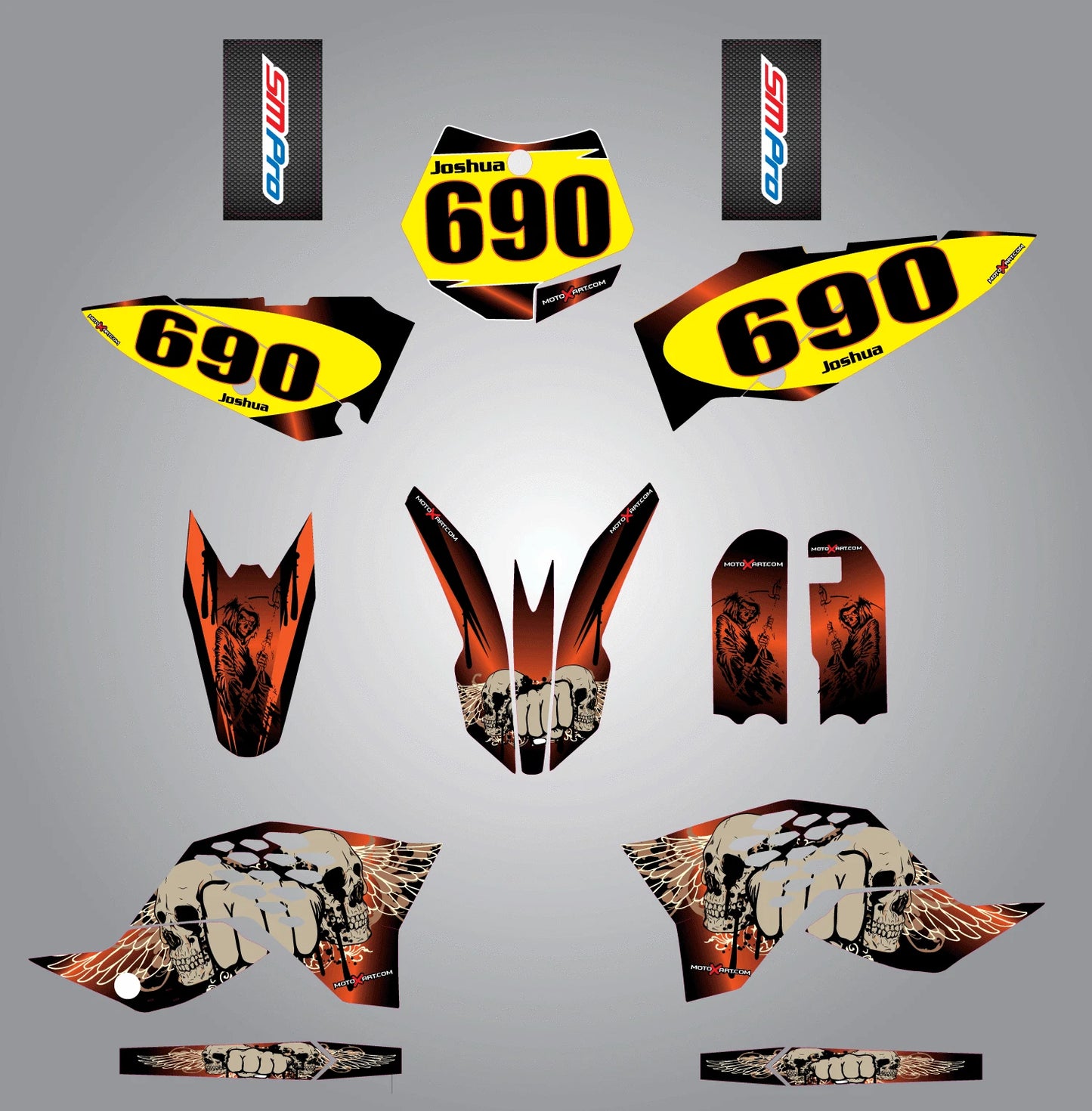 KTM 65 Custom Graphics Reaper Style Full Sticker Kit (2009-2015 ...